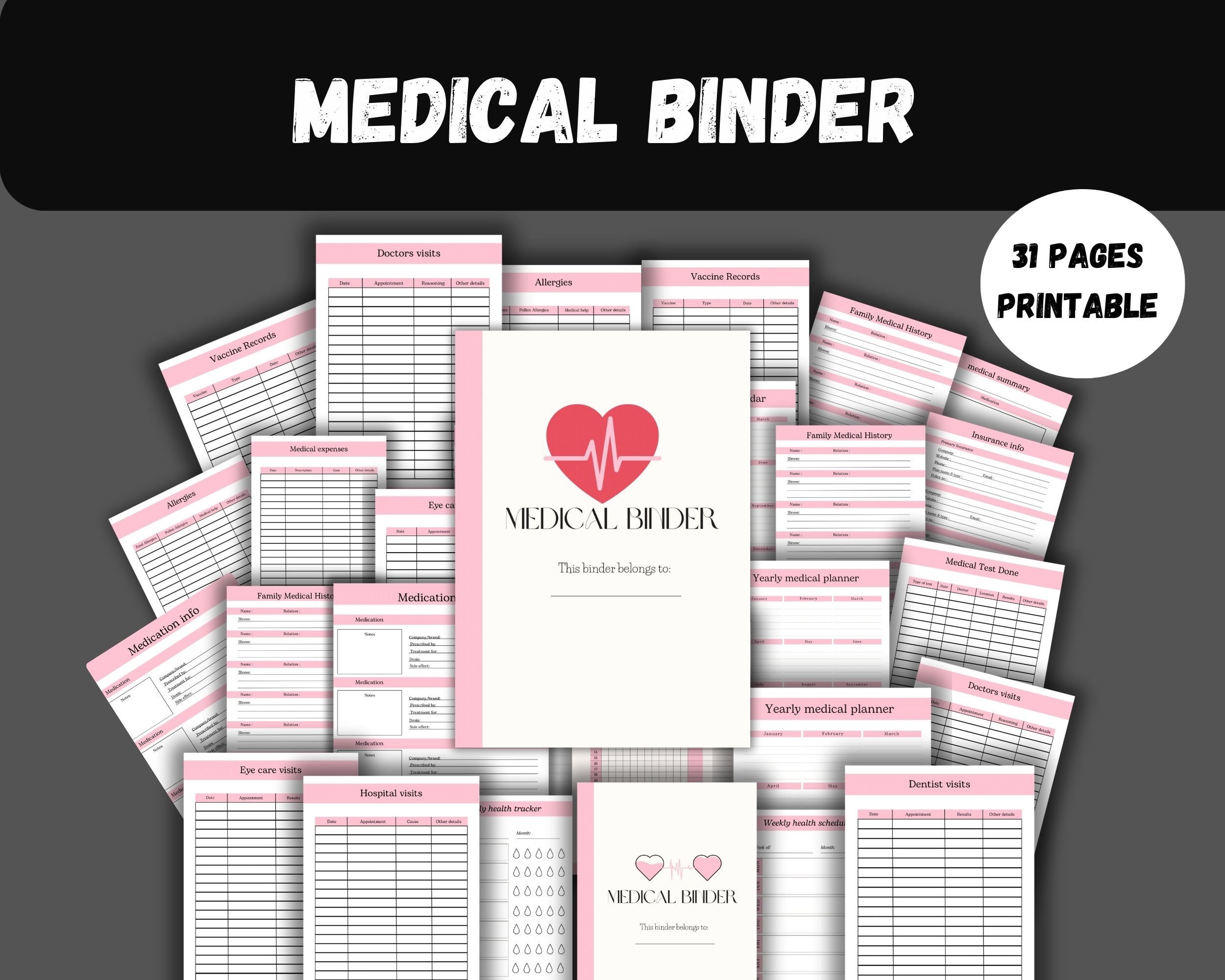 Medical Planner Printable,medical Binder,healthcare Planner,wellness ...