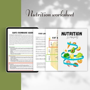 Nutrition Worksheet Printable,nutrition Guide,wellness Tools,healthy ...