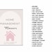 Home Management Planner, Home Management Binder,household Planner,adhd ...