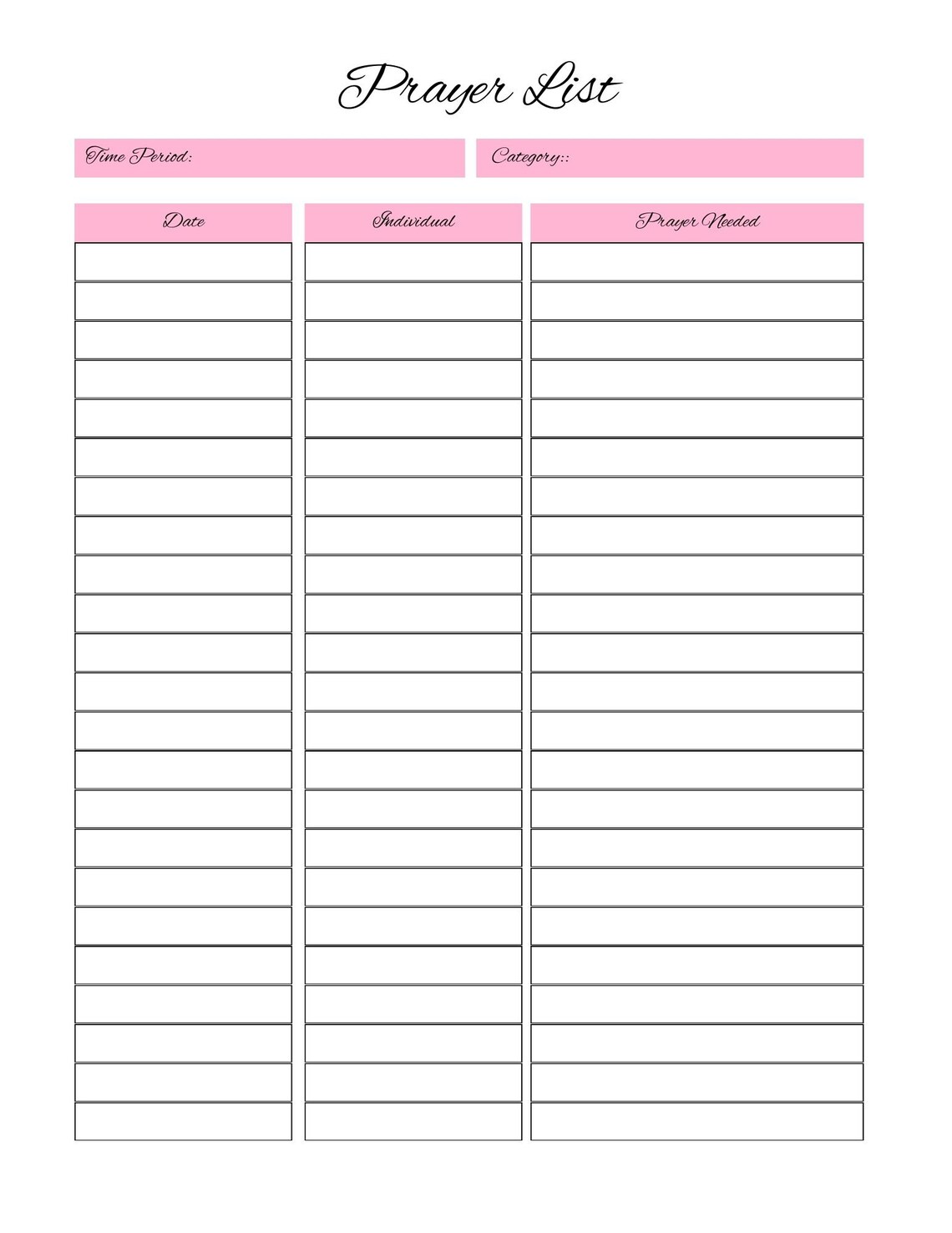 Printable Prayer Journal, Daily Prayer Planner,bible Study Guide ...