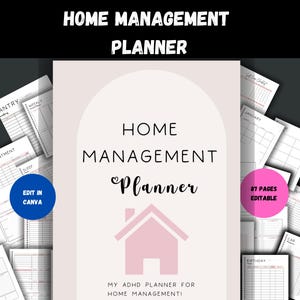 Home Management Planner, Home Management Binder,household Planner,adhd ...