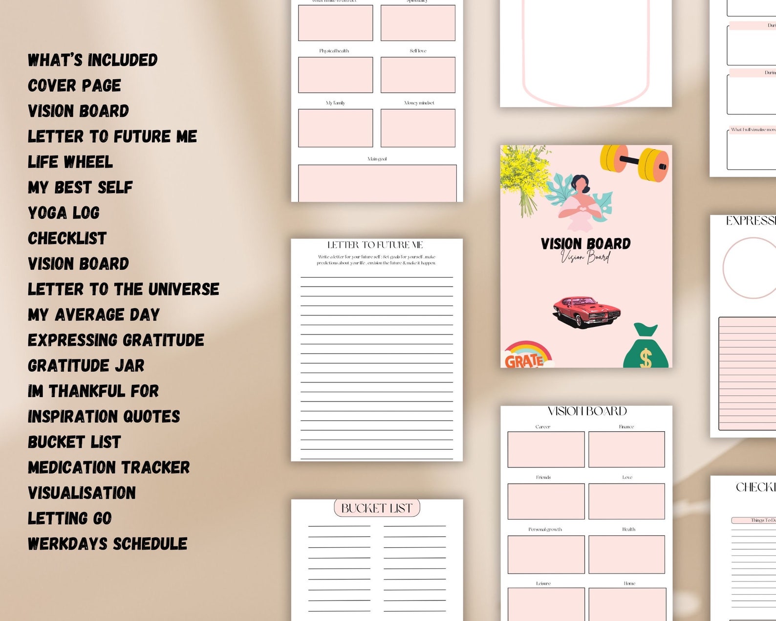 Vision Board ,vision Board Kit, Vision Board Workbook,goal Setting ...