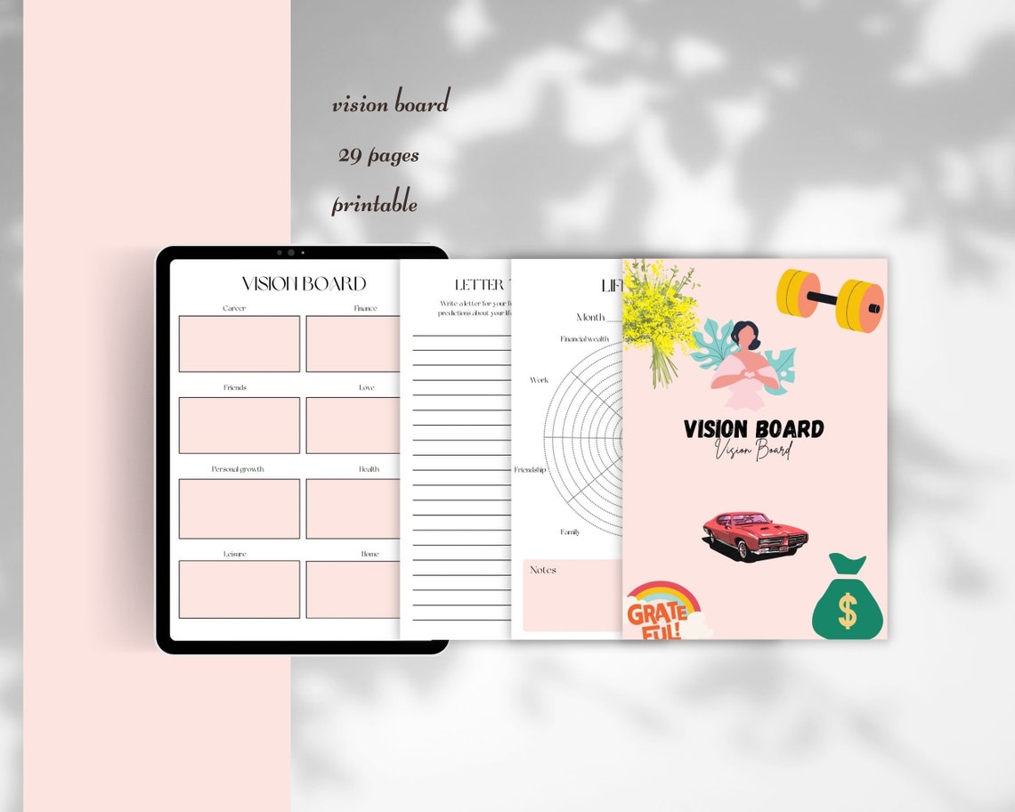 Vision Board ,vision Board Kit, Vision Board Workbook,goal Setting ...