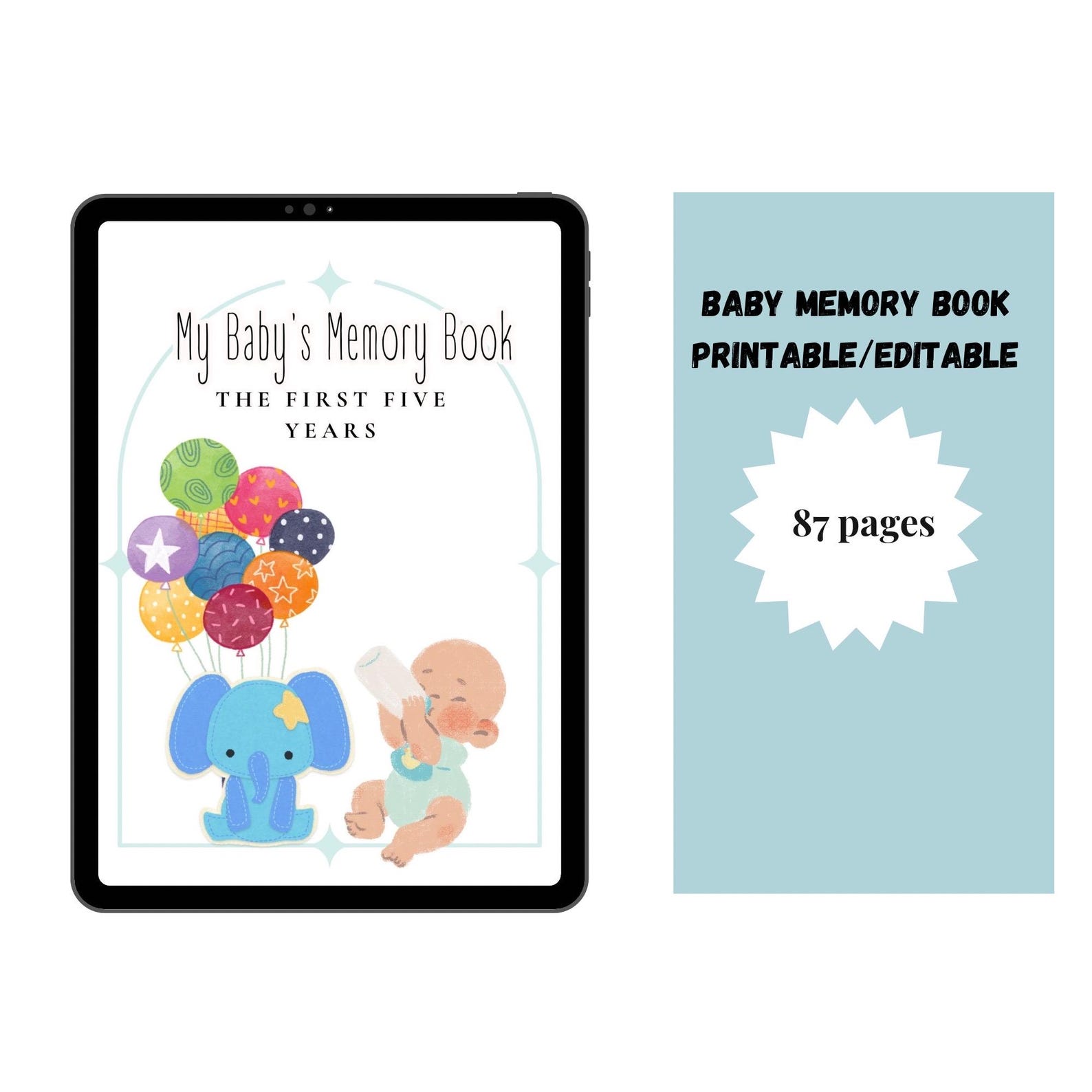 Printable Baby Memory Book: First Five Years (PDF) - Etsy