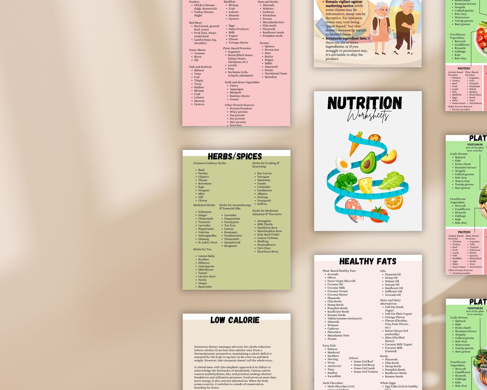 Nutrition Worksheet Printable,nutrition Guide,wellness Tools,healthy ...