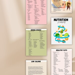 Nutrition Worksheet Printable,nutrition Guide,wellness Tools,healthy ...