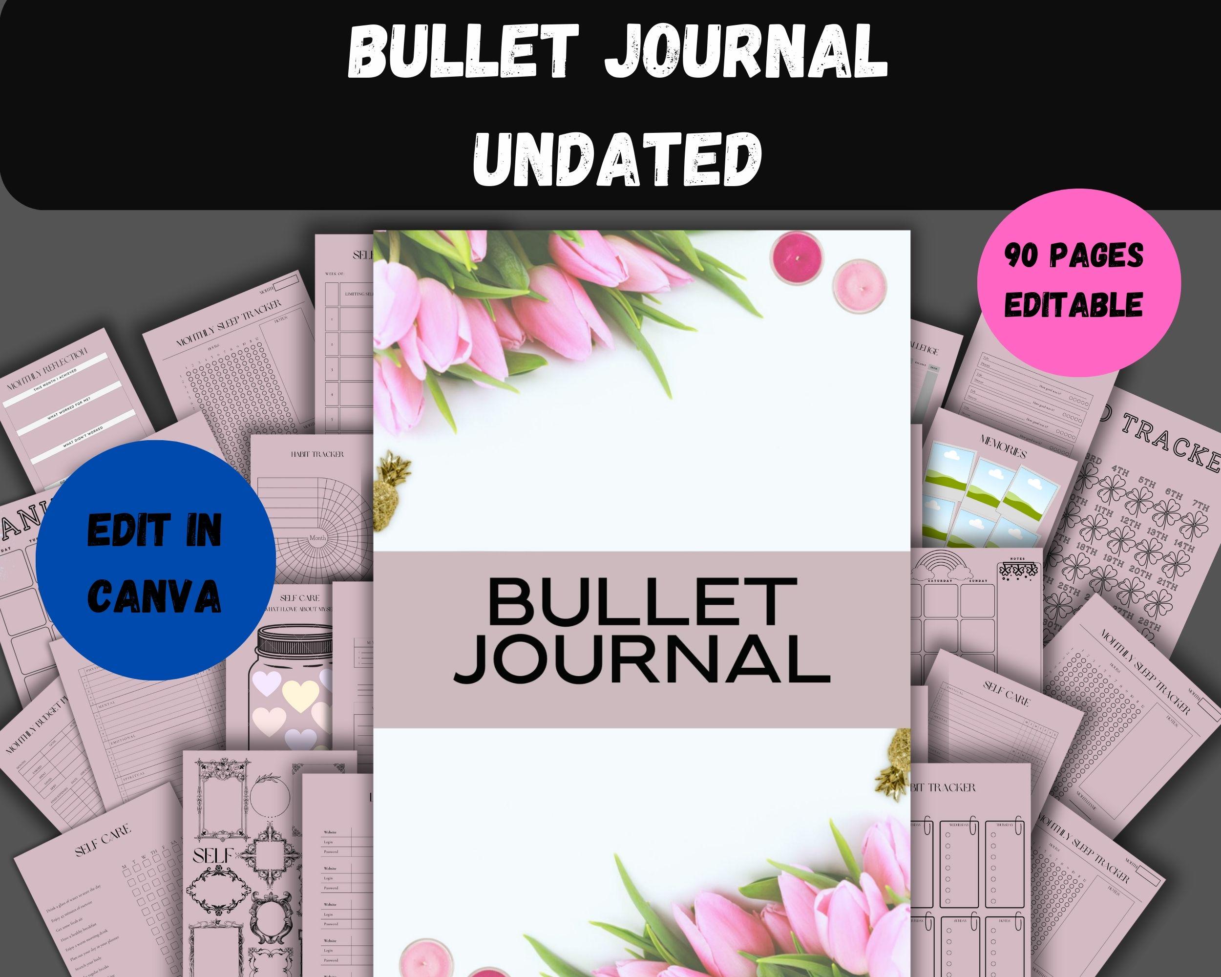 Editable Bullet Journal, Bullet Journal Kit,bullet Journal Page,bullet ...