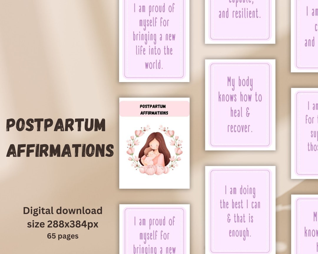 Printable Postpartum Affirmations,birth Affirmations,positive Birth ...
