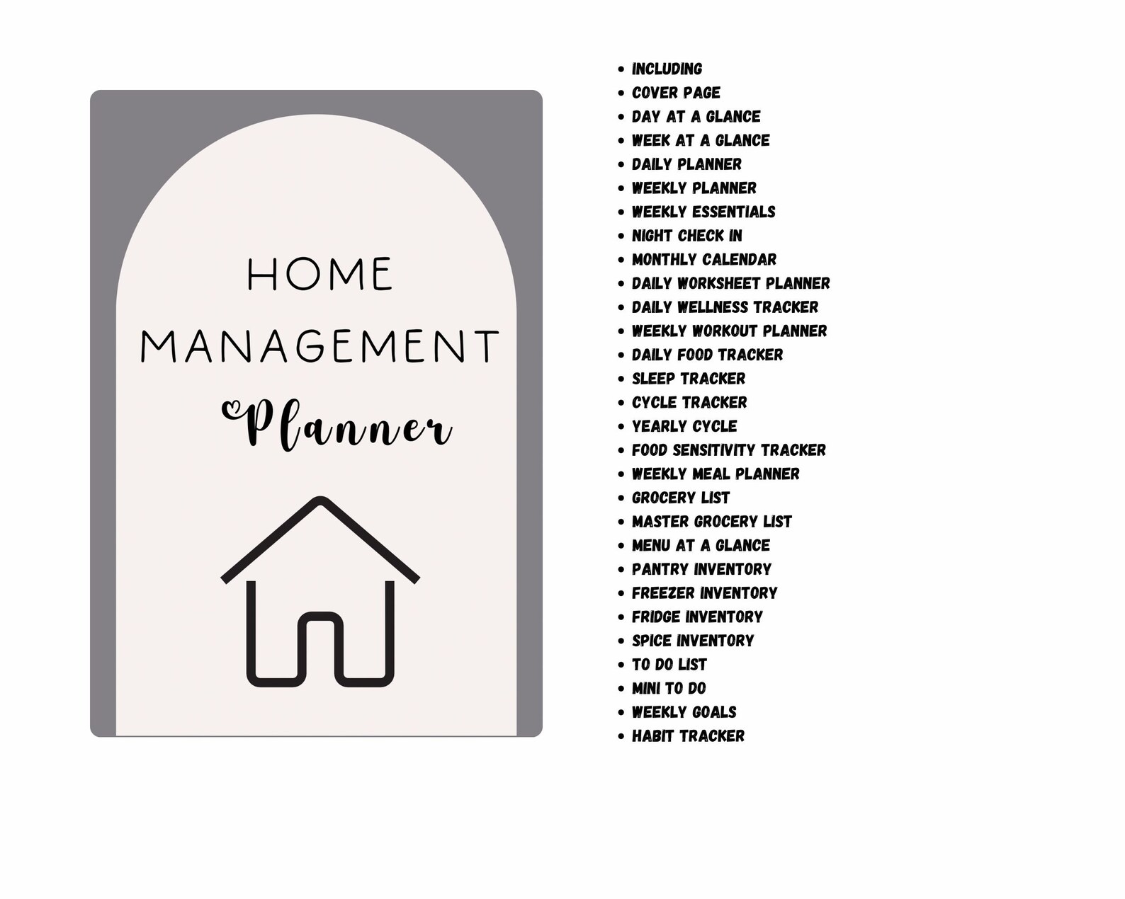 Home Management Planner, Home Management Binder,household Planner,adhd ...