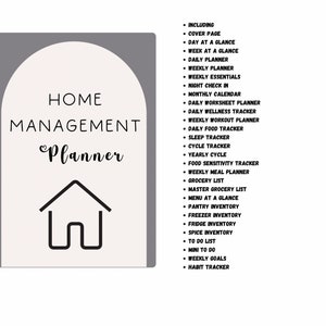 Home Management Planner, Home Management Binder,household Planner,adhd ...