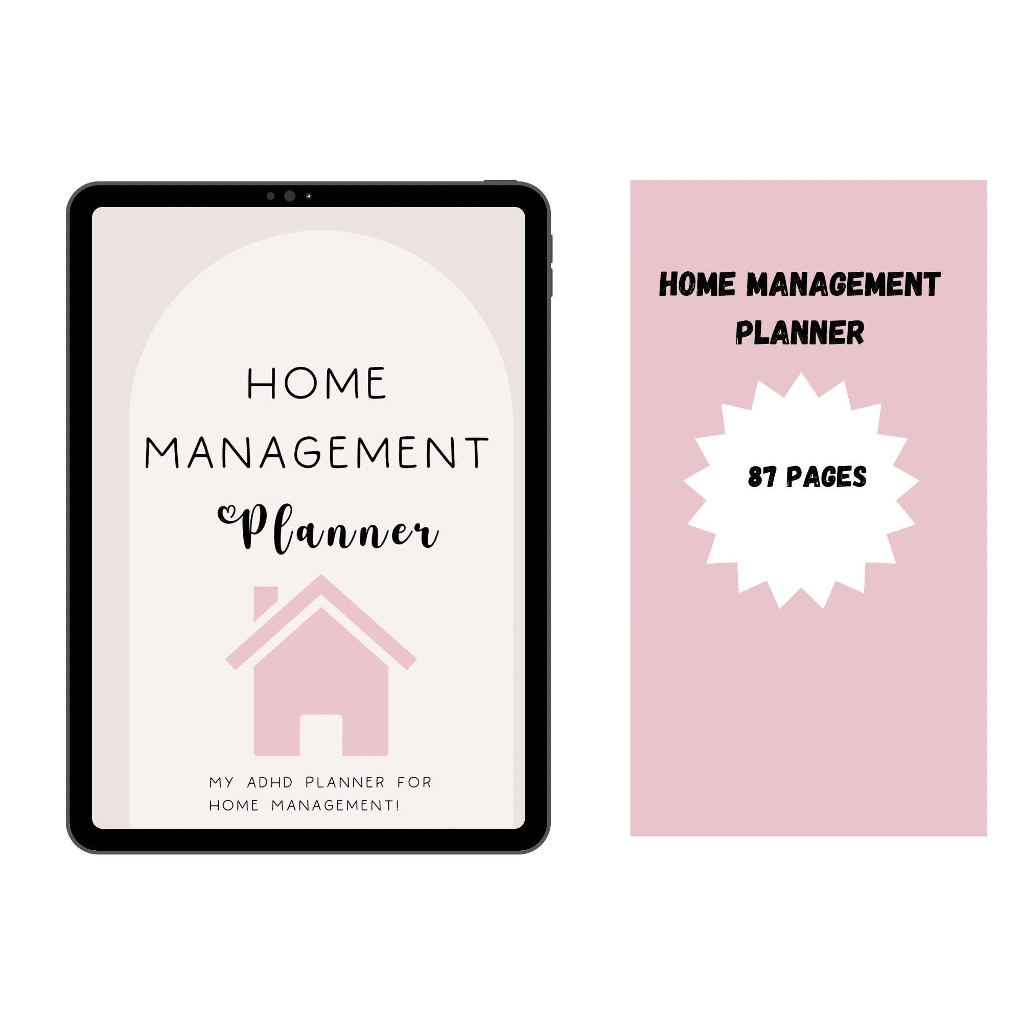 Home Management Planner, Home Management Binder,household Planner,adhd ...