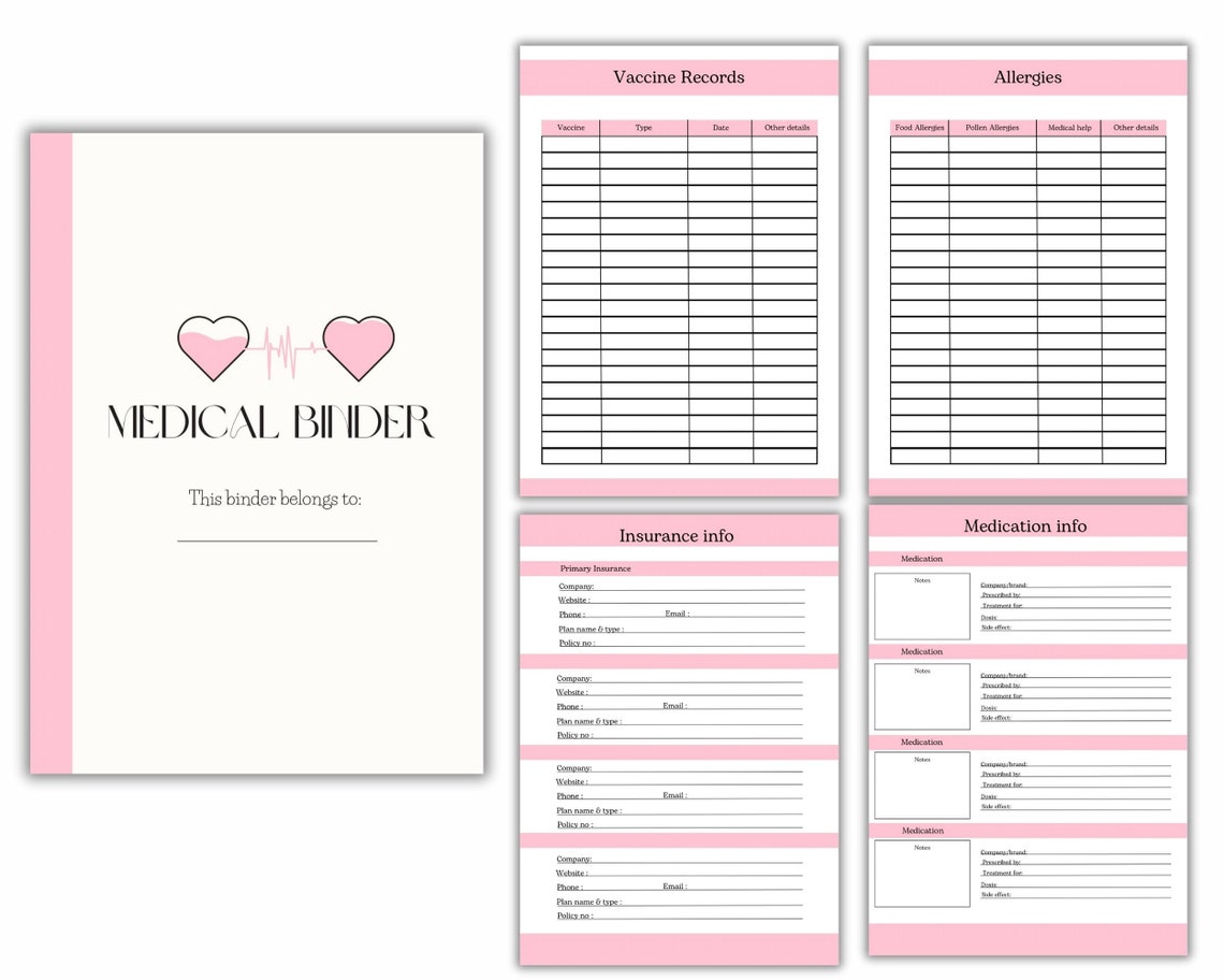 Medical Planner Printable,medical Binder,healthcare Planner,wellness ...