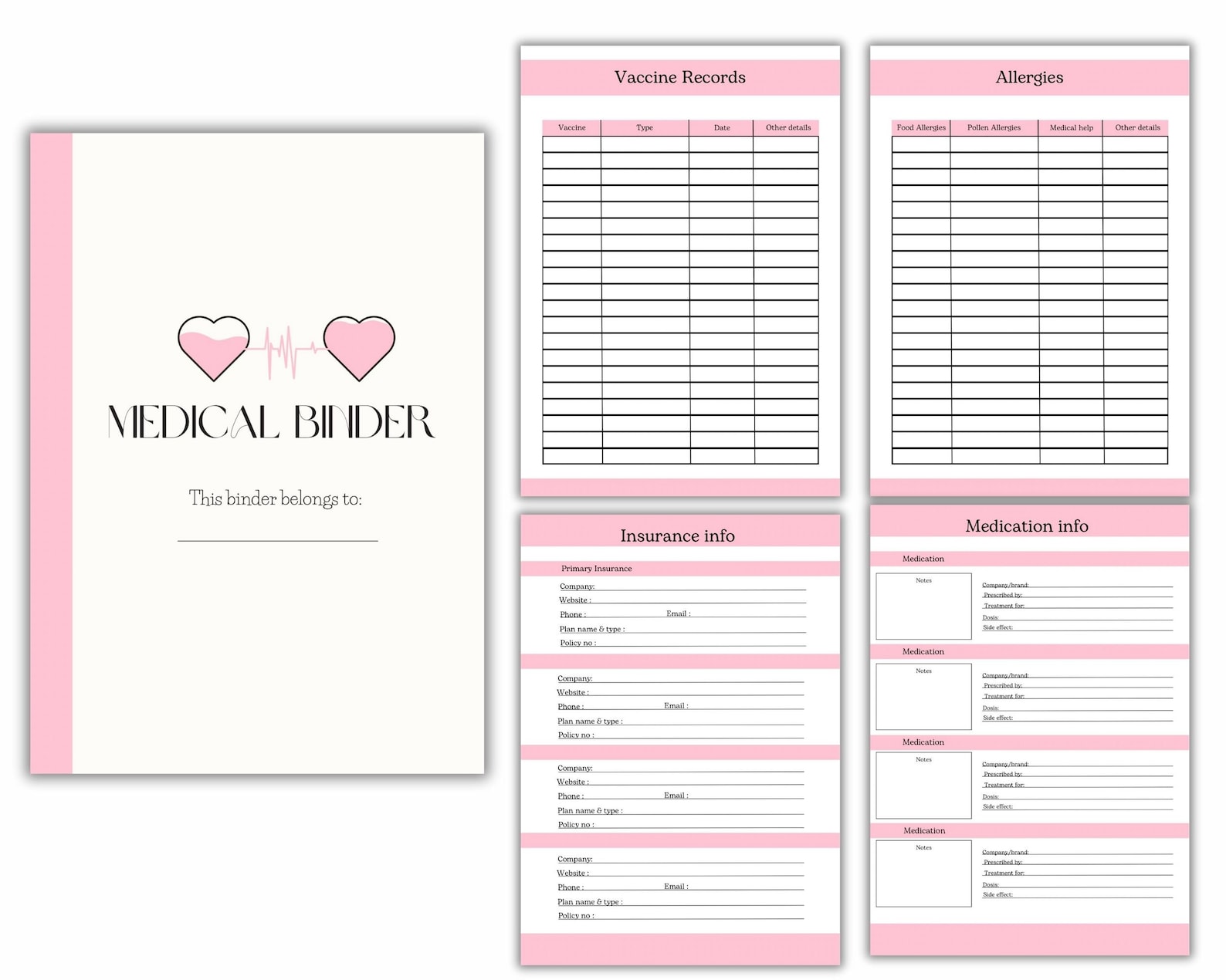 Medical Planner Printable,medical Binder,healthcare Planner,wellness ...