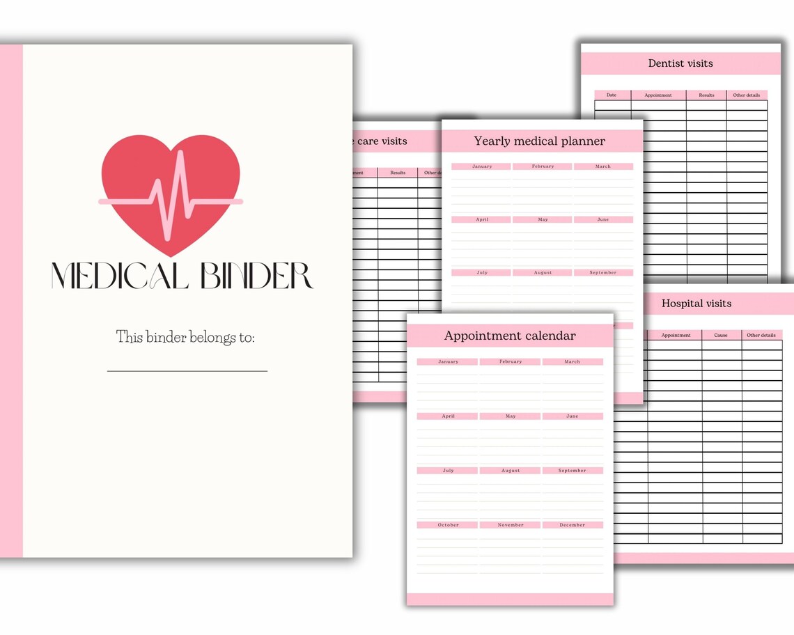 Medical Planner Printable,medical Binder,healthcare Planner,wellness ...