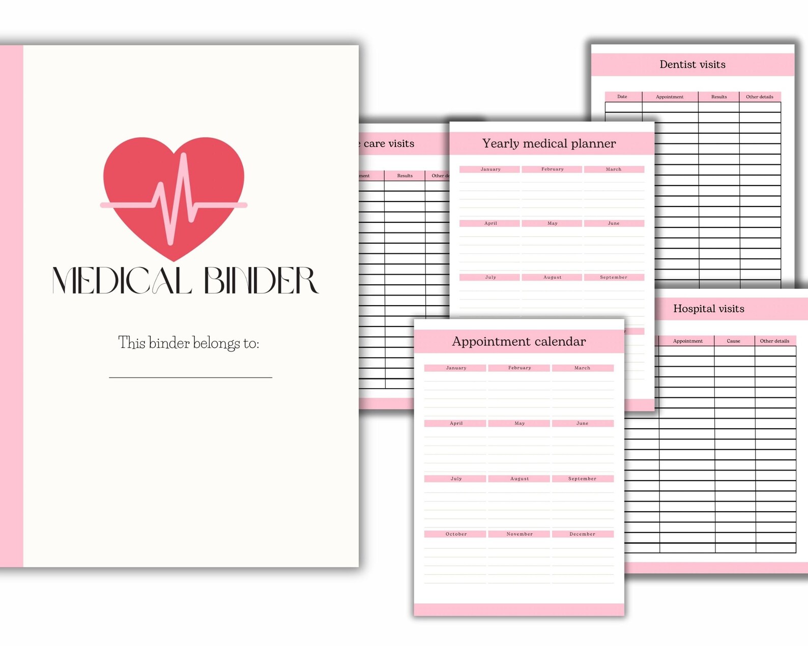 Medical Planner Printable,medical Binder,healthcare Planner,wellness ...