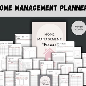Home Management Planner, Home Management Binder,household Planner,adhd ...