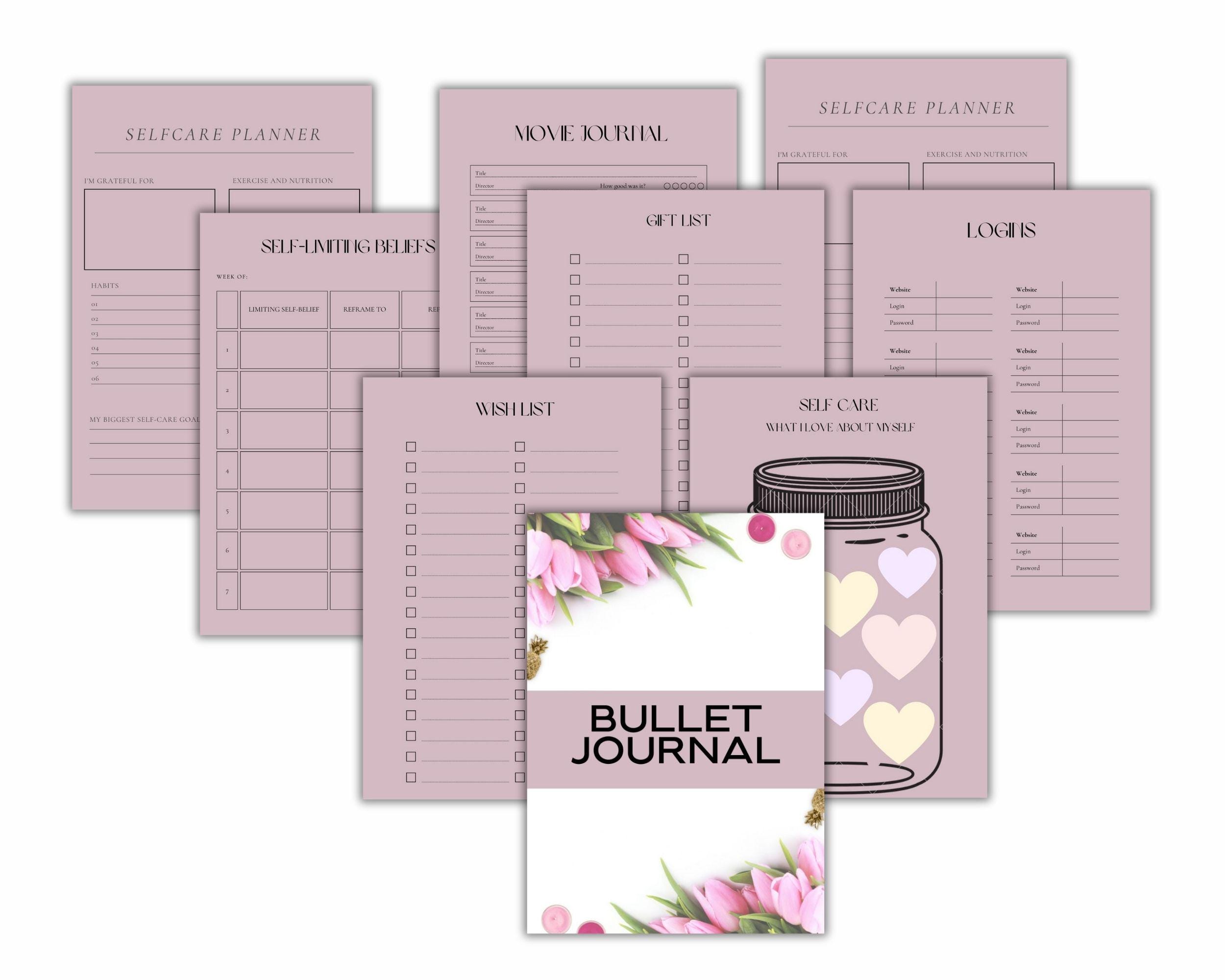 Editable Bullet Journal, Bullet Journal Kit,bullet Journal Page,bullet ...