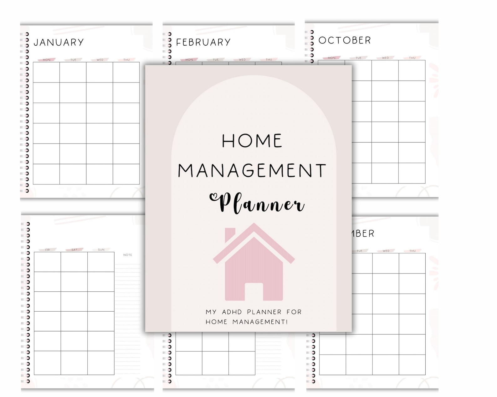 Home Management Planner, Home Management Binder,household Planner,adhd ...