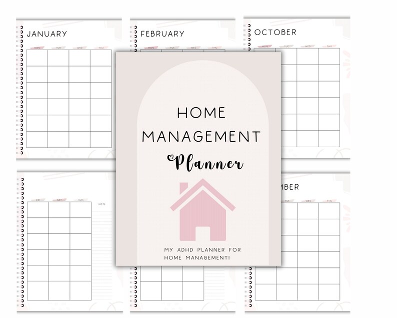 Home Management Planner, Home Management Binder,household Planner,adhd ...