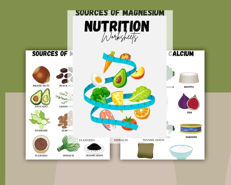 Nutrition Worksheet Printable,nutrition Guide,wellness Tools,healthy ...