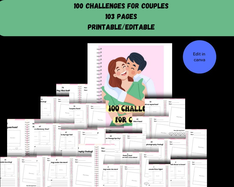 Couple Challenges,100 Challenges for Couple,fun With Your Partner, Date ...