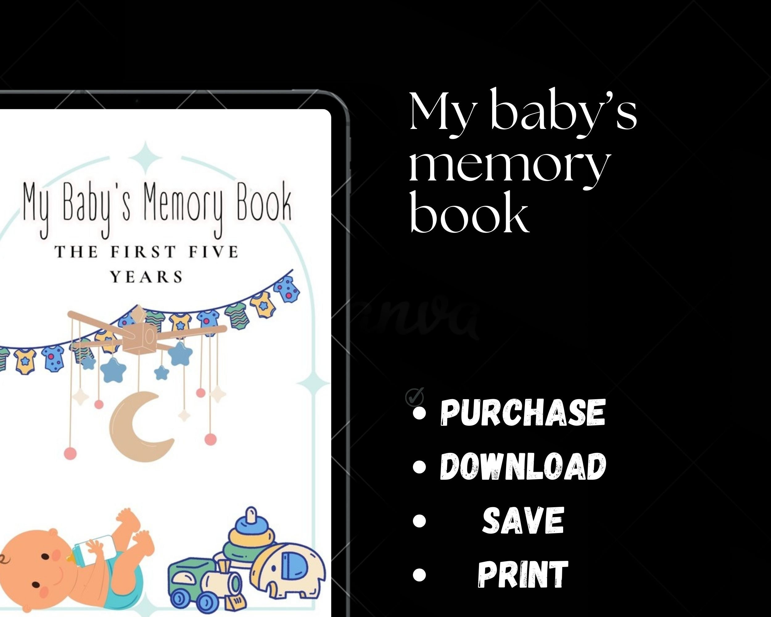 Printable Baby Memory Book: First Five Years (PDF) - Etsy