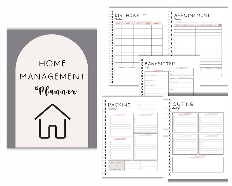Home Management Planner, Home Management Binder,household Planner,adhd ...
