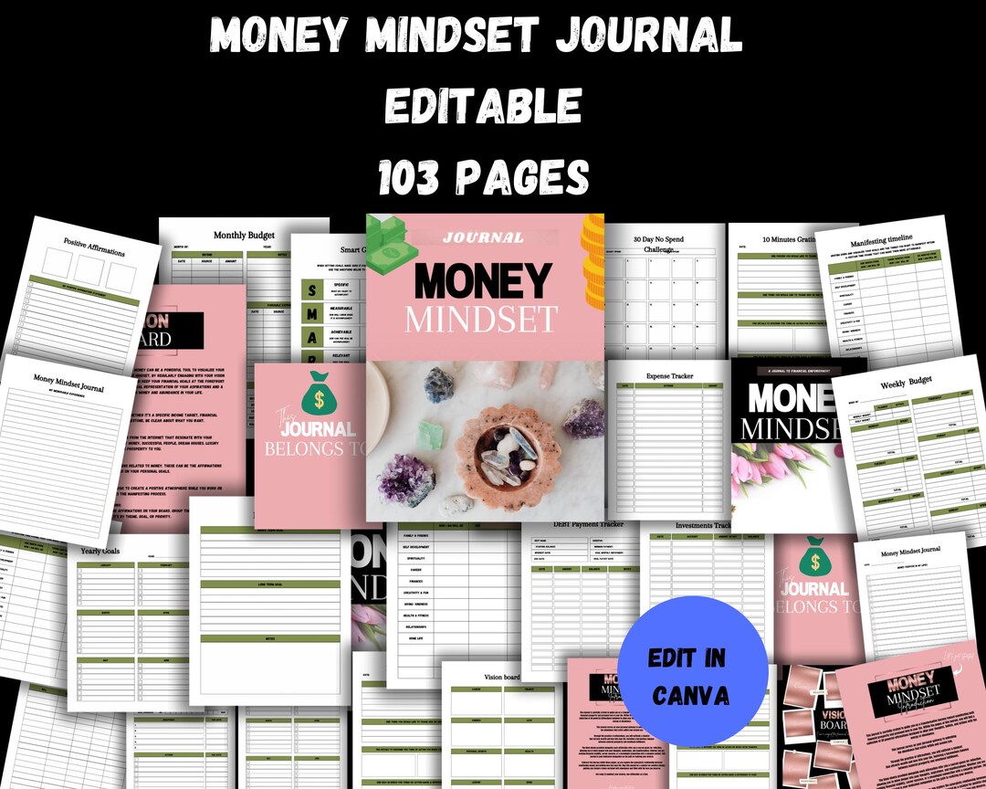 Money Mindset Journal Financial Abundance|printable|affirmation Journal ...