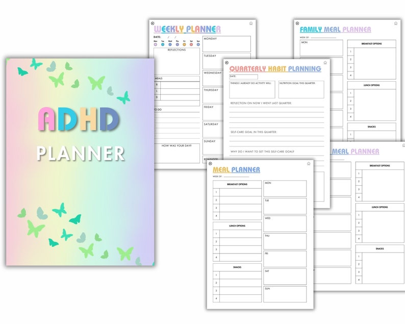 ADHD Planner Adult,adhd Planner,adhd Planner Printable,adhd Workbook ...
