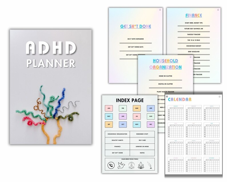 ADHD Planner: Printable Adult Workbook & Journal (digital) - Etsy