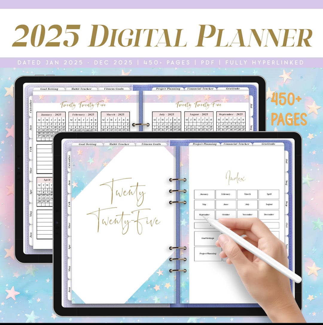 All in One Digital Planner 2025, Hyperlink, Goodnotes Planner ...