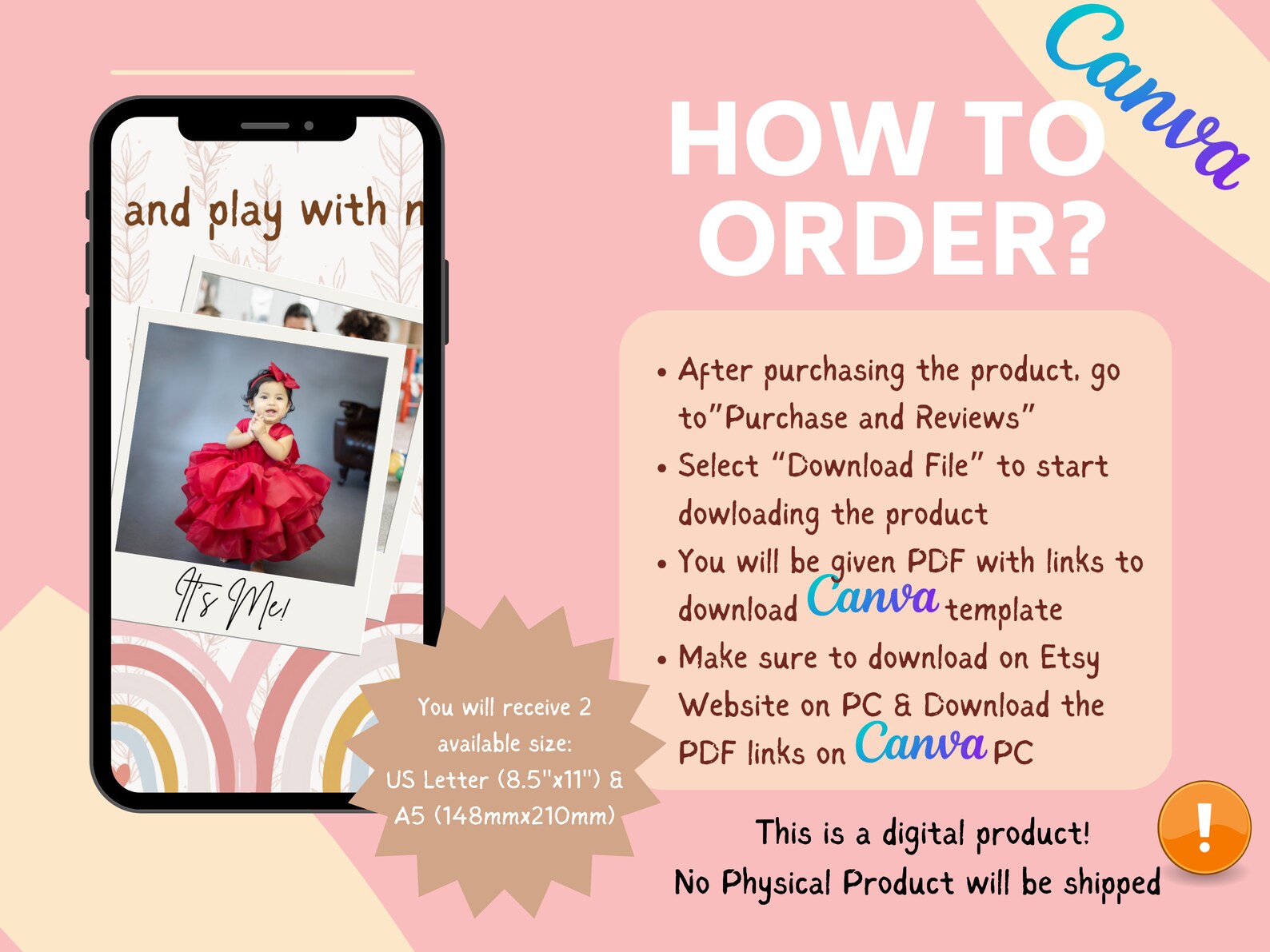 Busy Book Boho Rainbow Theme Photobook Worksheet Editable Canva ...