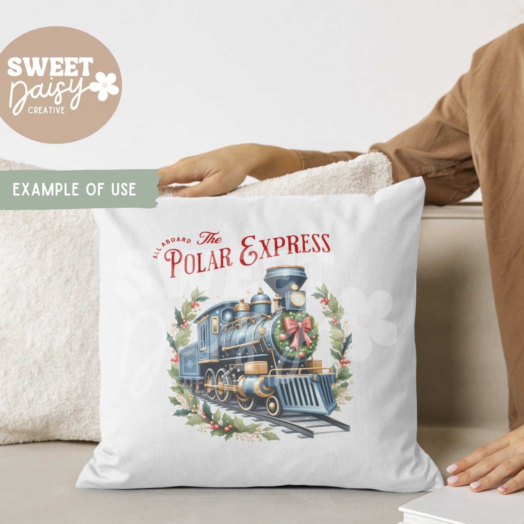 Polar Express Clipart, Christmas Train Clipart, Blue Train PNG ...