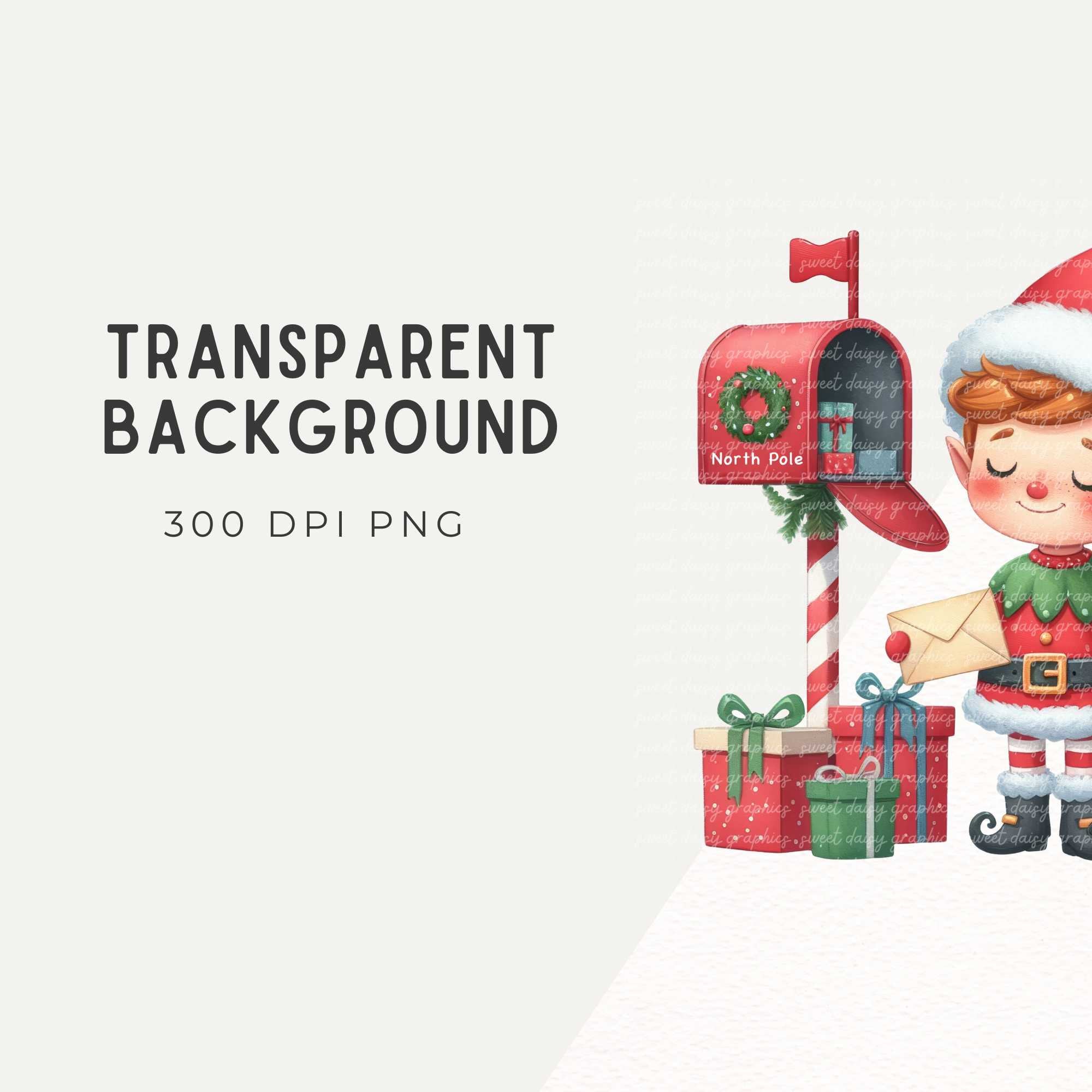 Christmas Elf Clipart, Santa's Helper Clipart, North Pole Mailbox ...