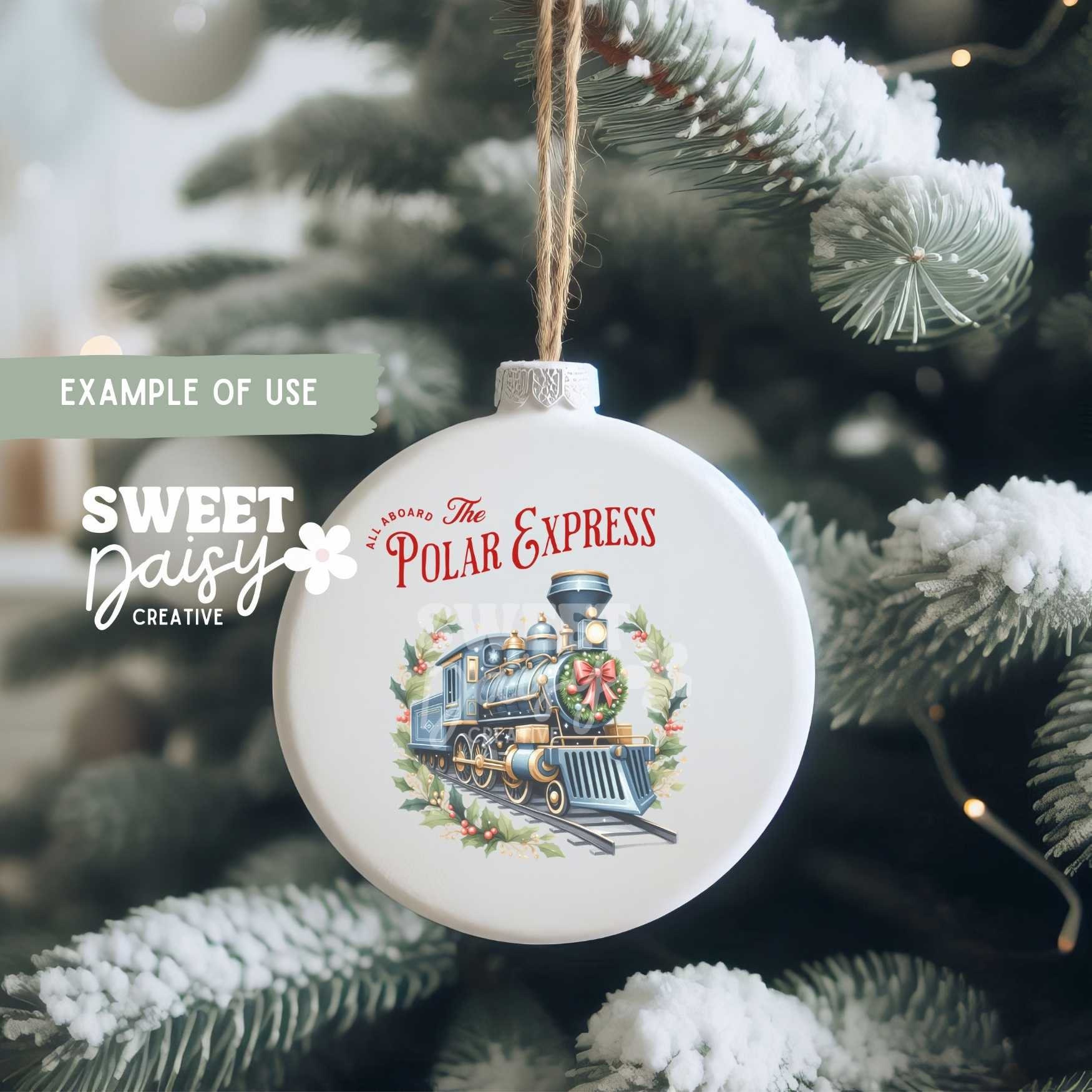 Polar Express Clipart, Christmas Train Clipart, Blue Train PNG ...