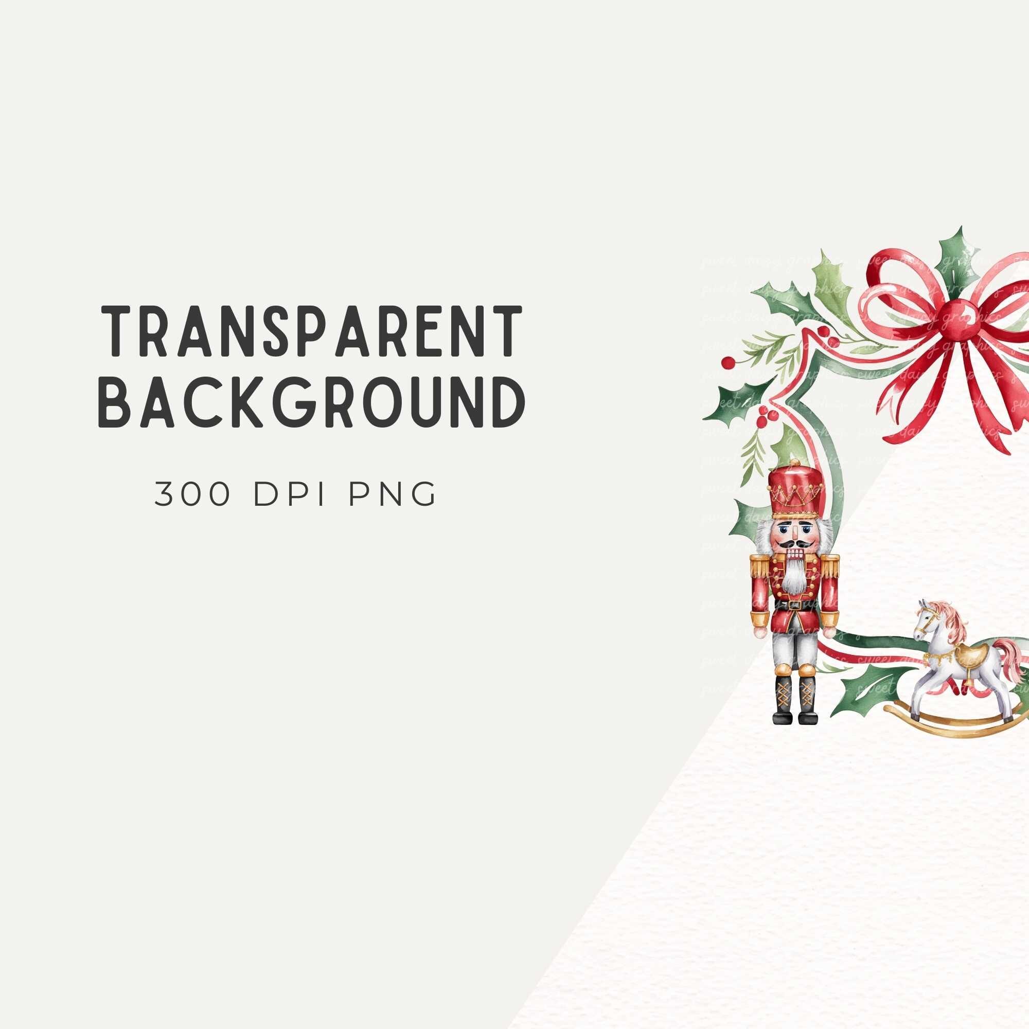 Nutcracker Red Christmas Crest Clipart, Grand Millennial, Watercolor ...