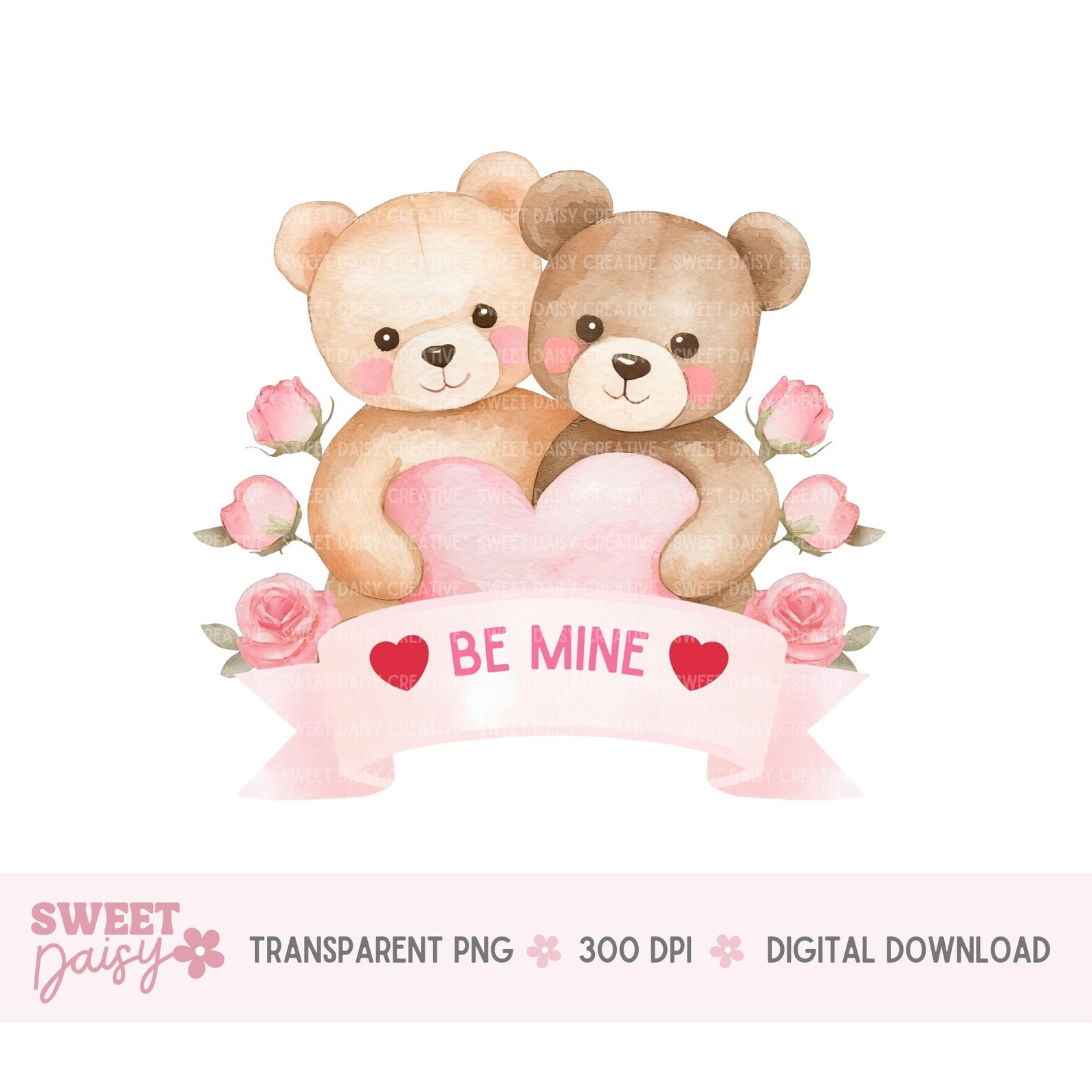 Bear Couple Valentine Clipart, Teddy Bear Clipart, Valentines Day Png ...