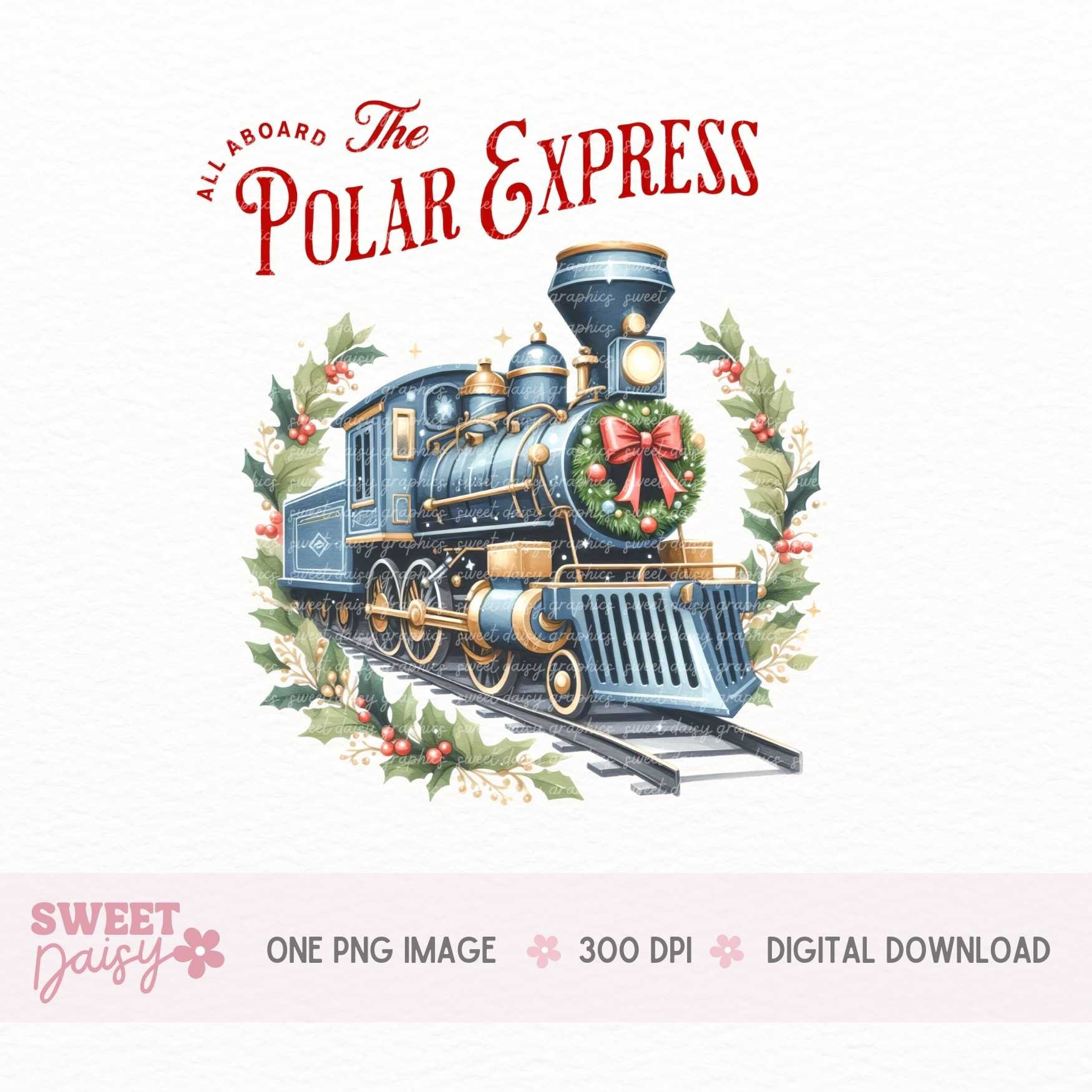 Polar Express Clipart, Christmas Train Clipart, Blue Train PNG ...