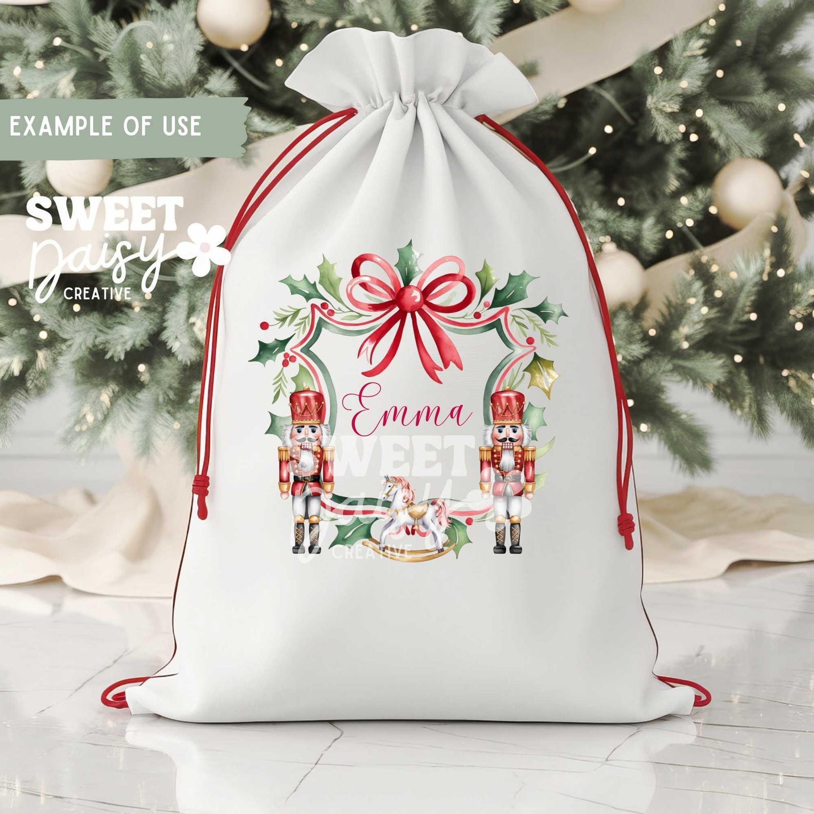 Nutcracker Red Christmas Crest Clipart, Grand Millennial, Watercolor ...