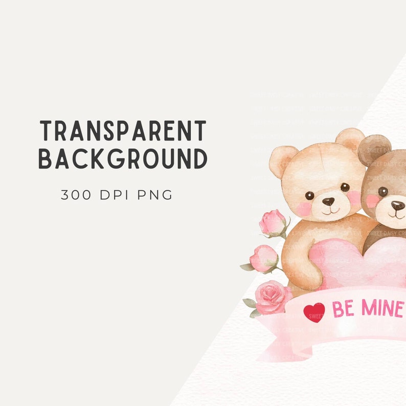 Bear Couple Valentine Clipart, Teddy Bear Clipart, Valentines Day Png ...