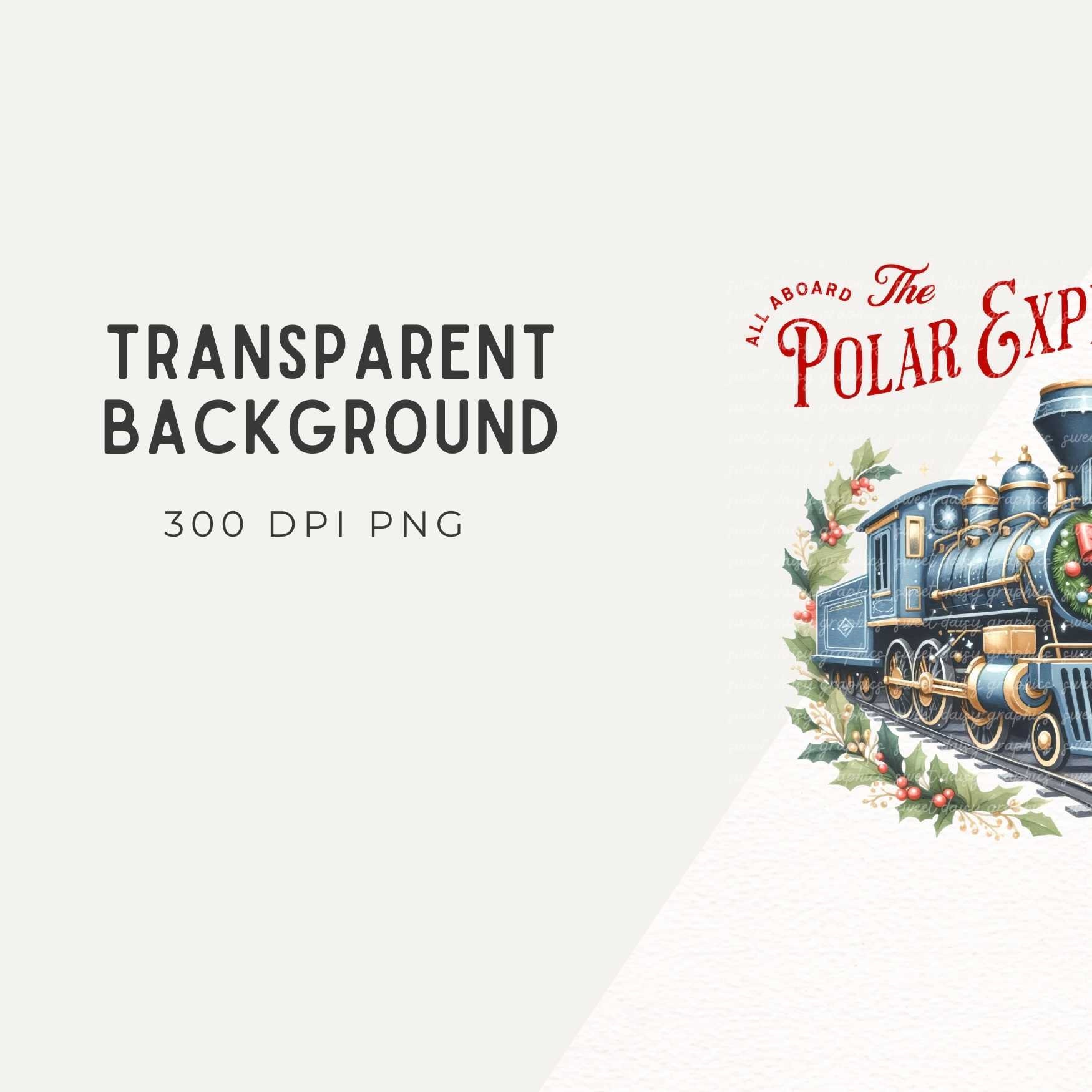 Polar Express Clipart, Christmas Train Clipart, Blue Train PNG ...