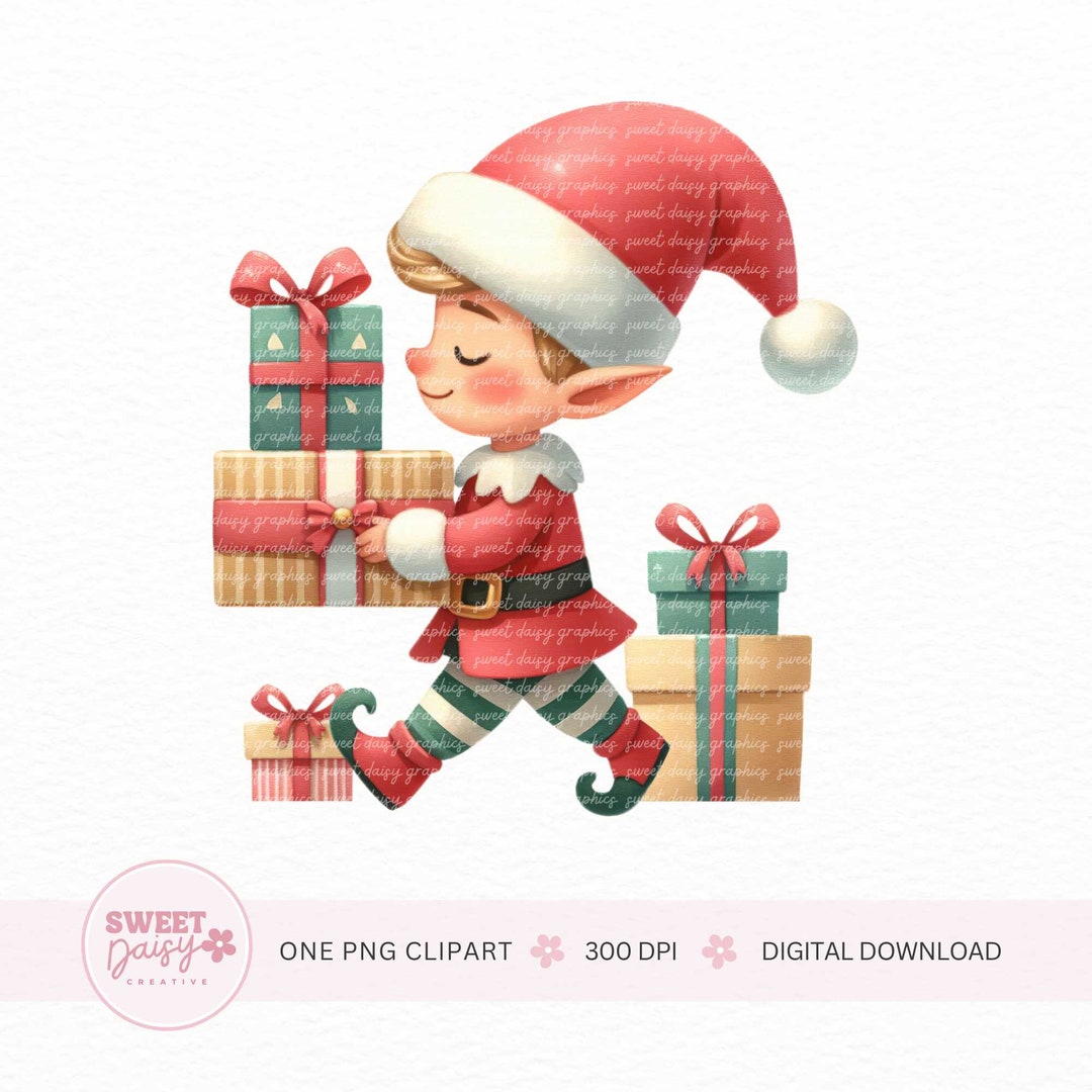 Christmas Elf Clipart, Cute Christmas Elves PNG, Cheery Christmas Elves ...