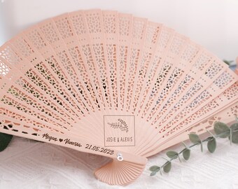 Personalized Wedding Fan for Guests in Bulk Rustic Fan Custom Wedding ...