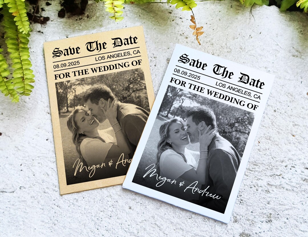 Custom Photo Newspaper Seed Packet for Wedding/wildflower Seed Packet ...