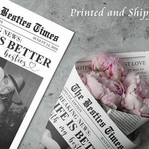 Custom Printed and Shipped Newspaper/besties Photoshoot Newspaper/the ...