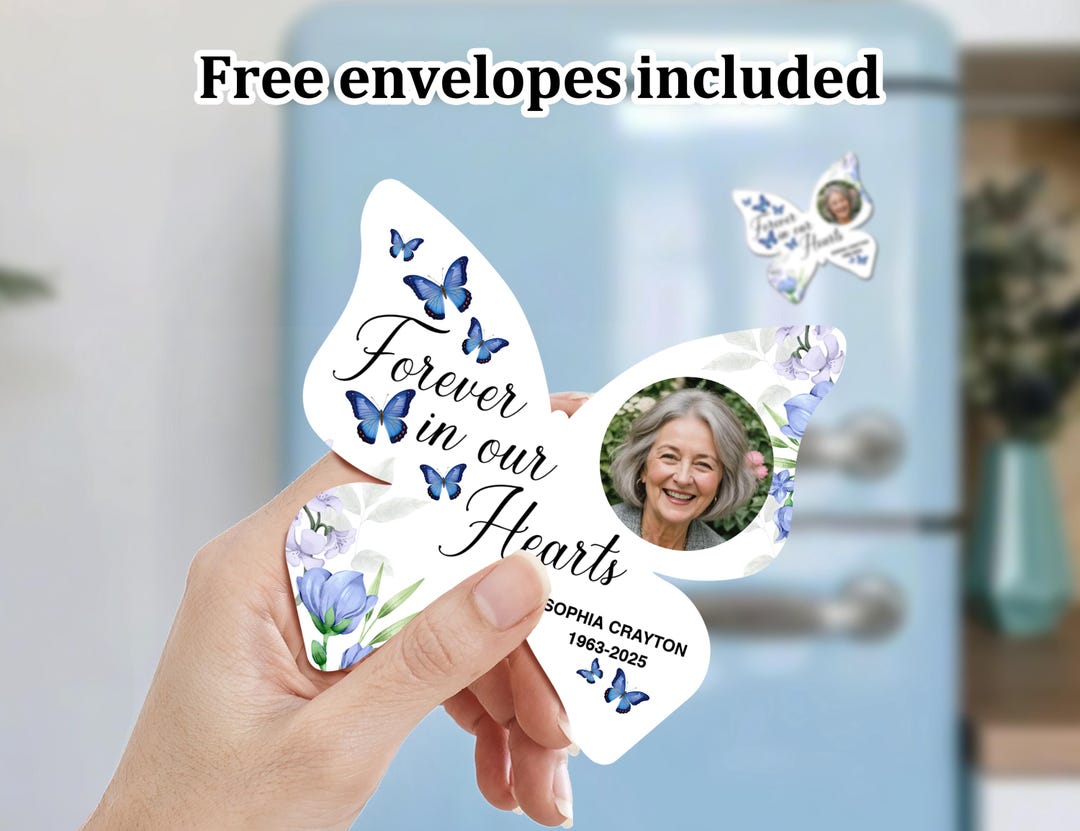 Forever in Our Hearts Personalized Memorial Fridge Magnets With Photo ...