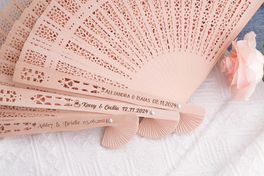 Personalized Wedding Hand Fans Bridal Gifts Party Favors Groomsman ...