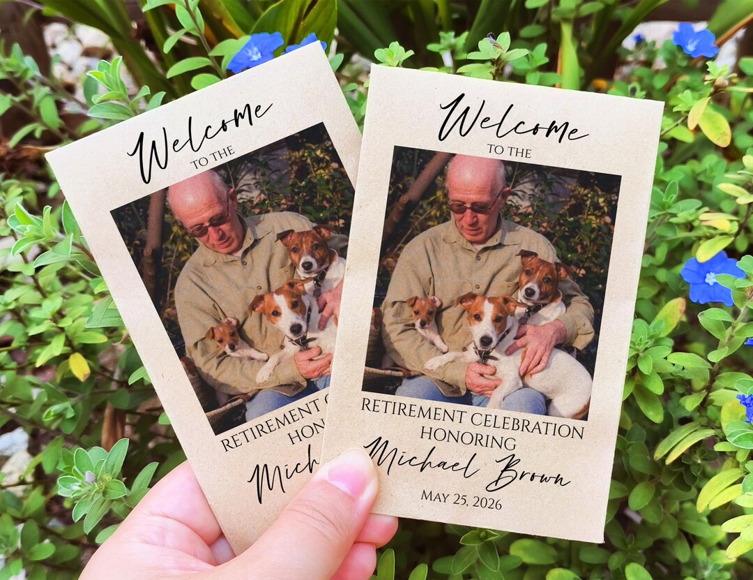 Personalized Retirement Seed Packets Seeds Included Retirement Favor ...