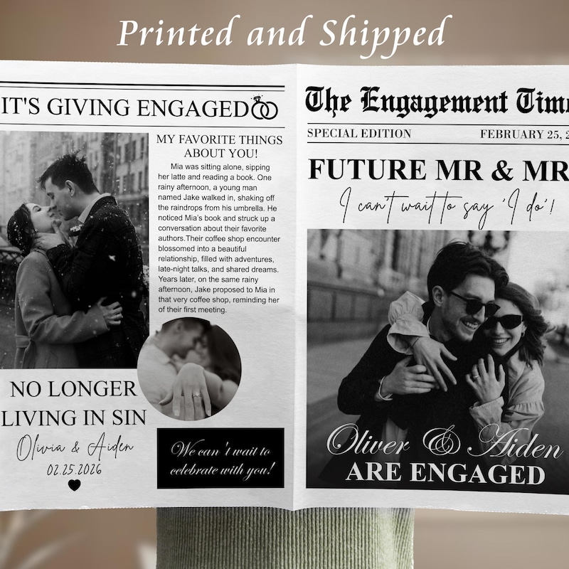 Wedding Newspaper - Etsy