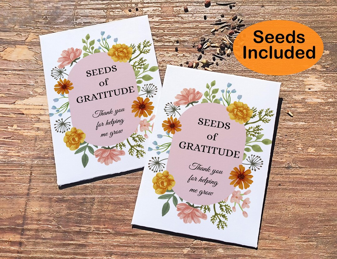 Custom Gratitude Seed Packets/business Appreciation Gifts/teacher ...